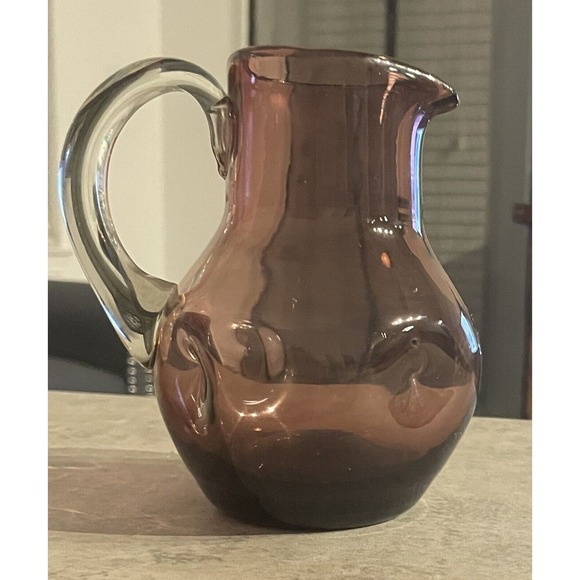 Unbranded | Dining | Mcm Handmade Amethyst Purple Small Art Glass ...